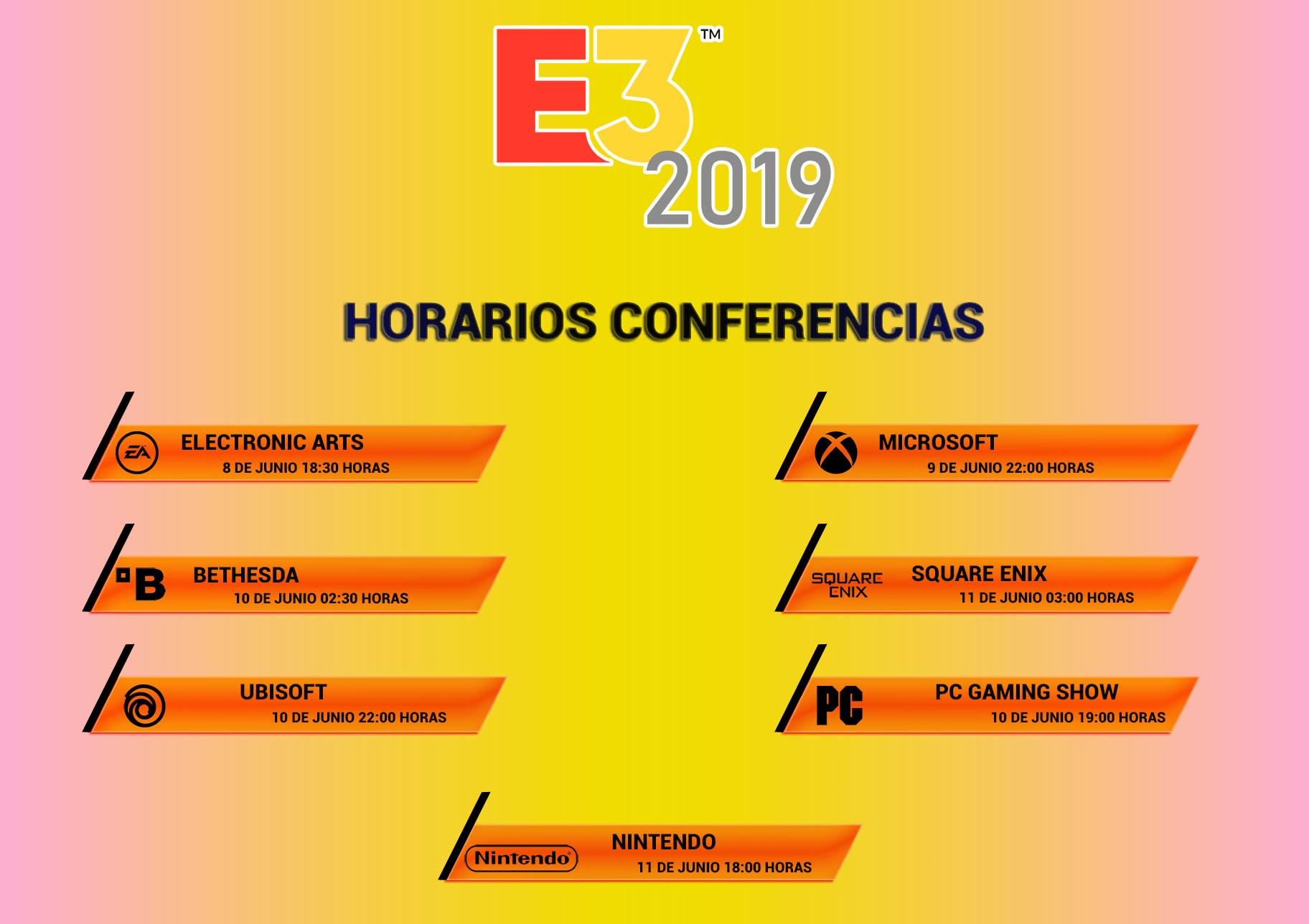 Sigue el E3 2019 en directo; horario, conferencias y guía del evento