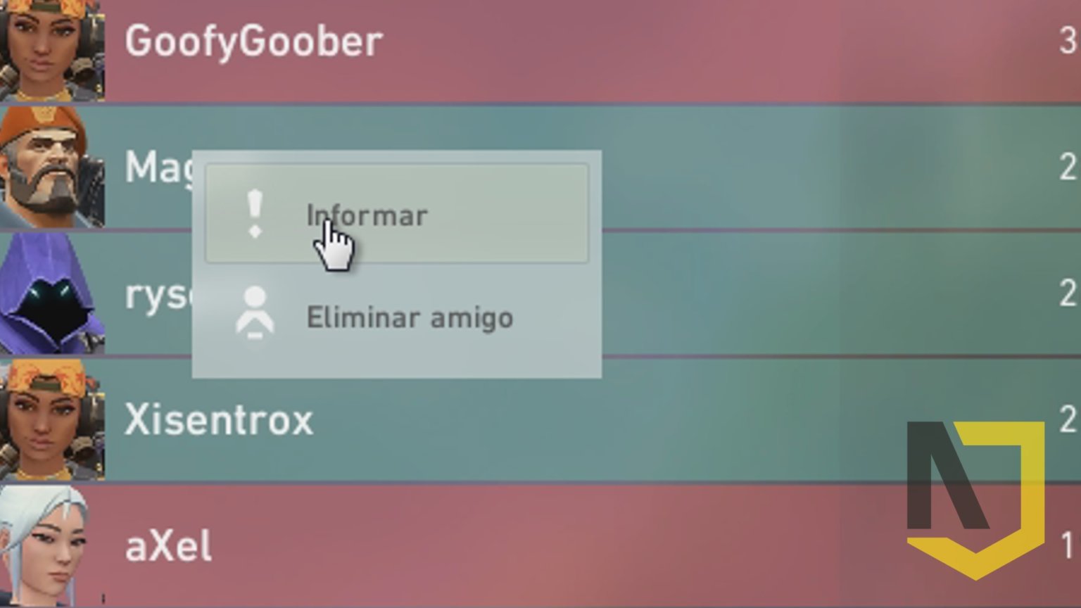 Cómo reportar a un jugador en Valorant