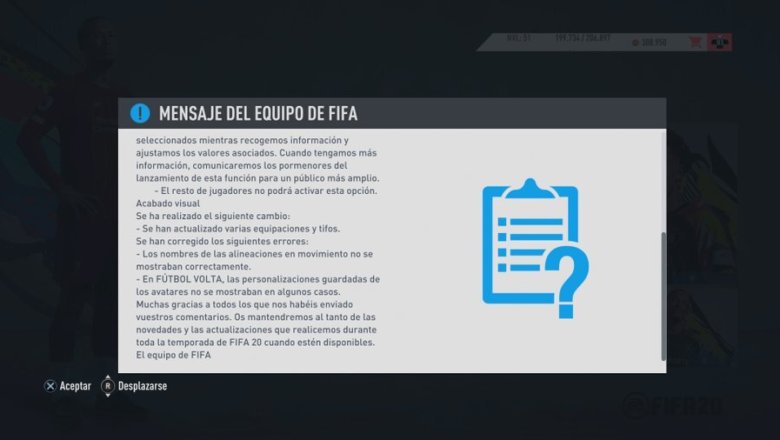 FIFA 20: Estas son las novedades de la nueva actualización 1.20
