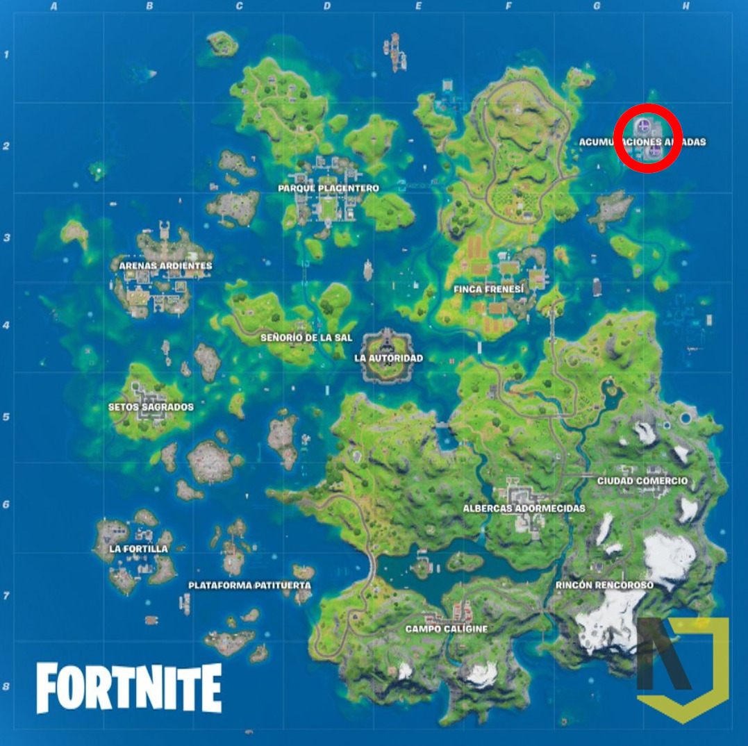 Fortnite: Reúne círculos flotantes en Acumulaciones Airadas