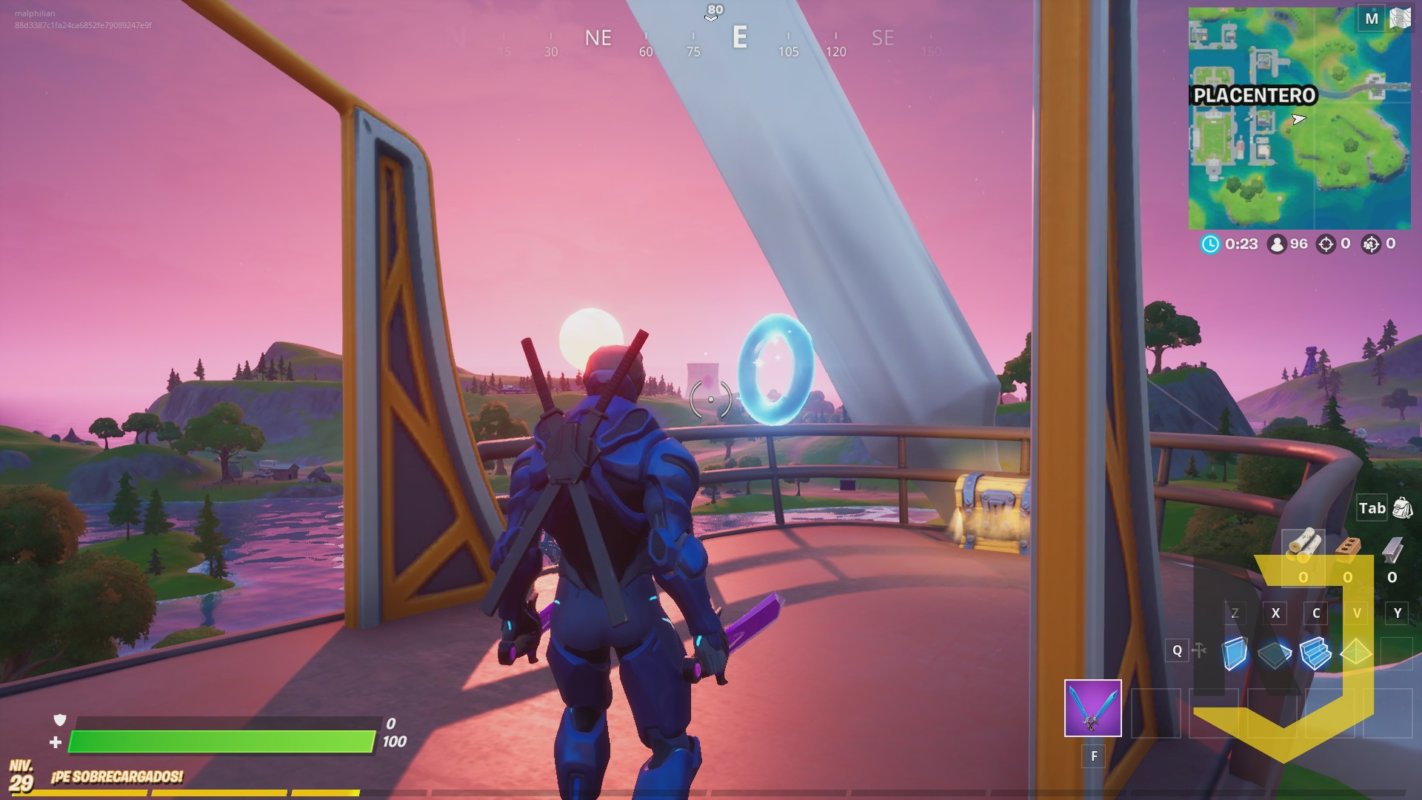 Fortnite: Reúne círculos flotantes en el Parque Placentero