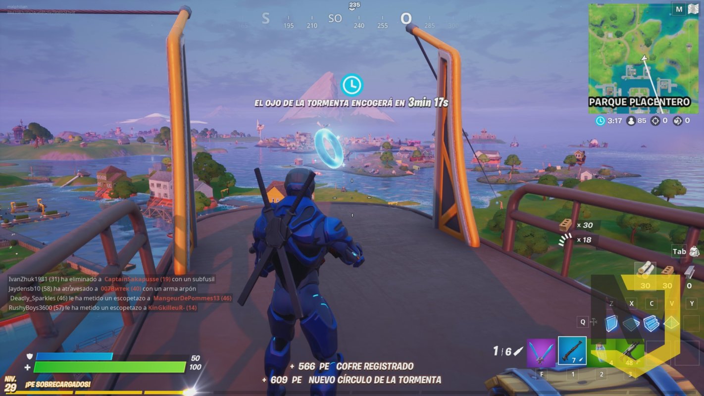 Fortnite: Reúne círculos flotantes en el Parque Placentero