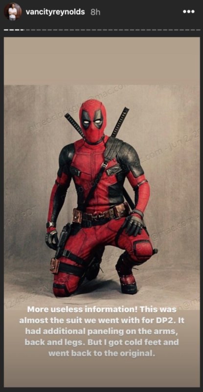 Ryan Reynolds nos enseña un traje 'sin usar' de Deadpool 2