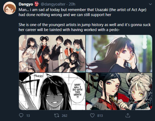 Los fans de Act-Age muestran su apoyo a la dibujante, Shiro Usazaki