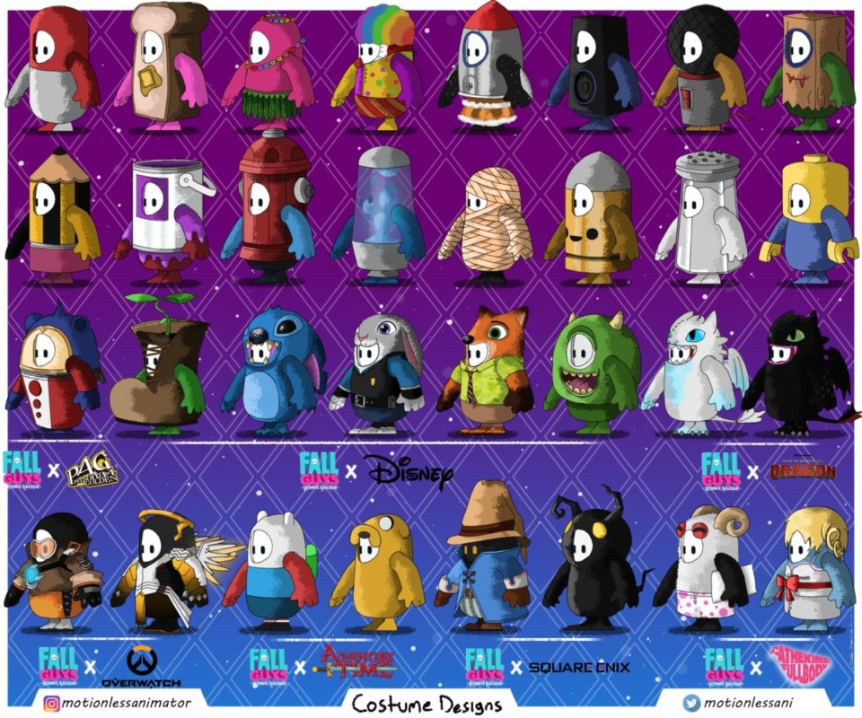 Un artista crea disfraces de Fall Guys inspirados en Final Fantasy ...