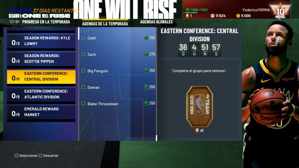 NBA 2K21 MyTeam: nuevos desafíos de experiencia en las agendas de la temporada