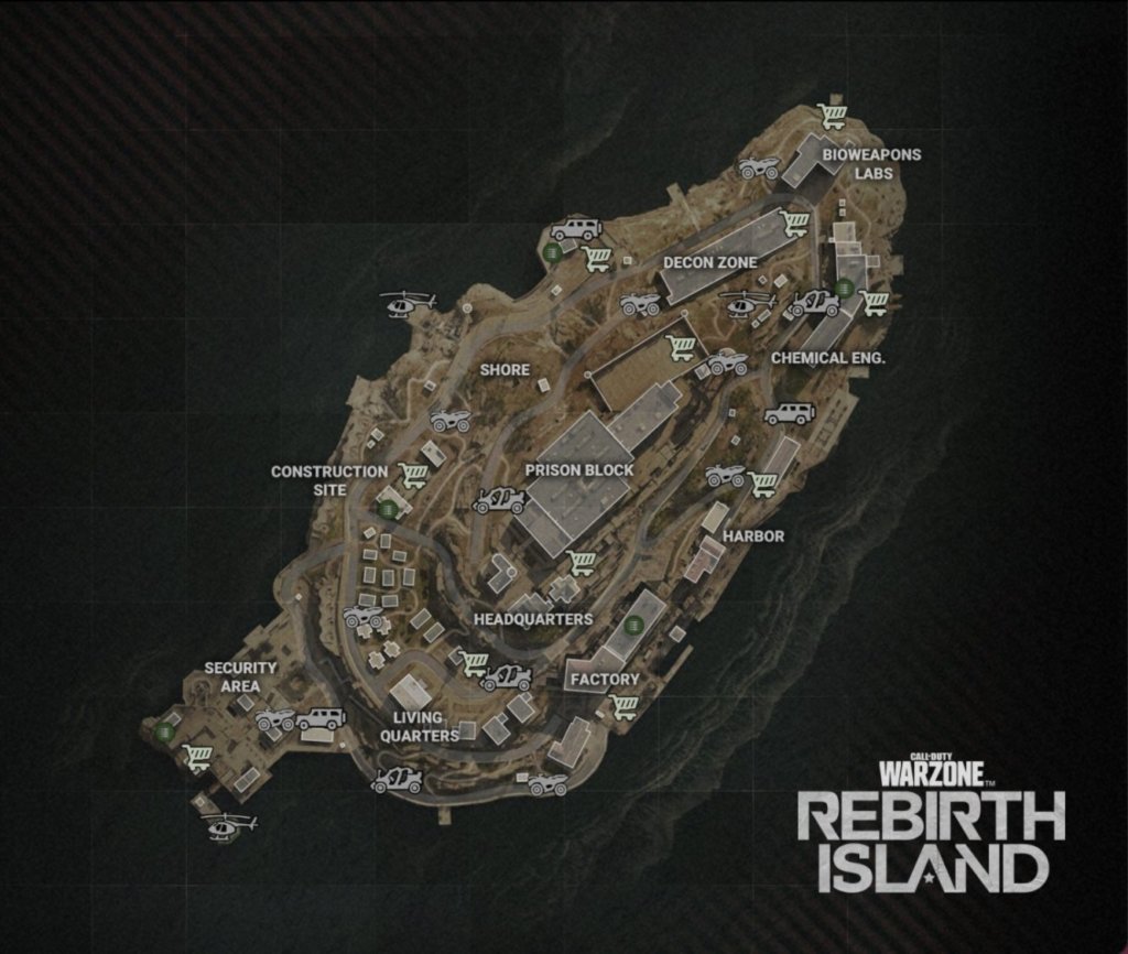 Call of Duty: Warzone el mapa de Rebirth Island junto a todas sus ...