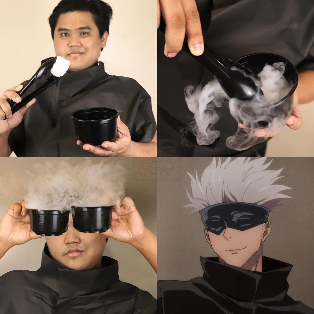 Así es el cosplay 'low-cost' de Gojo (Jujutsu Kaisen) que arrasa entre ...