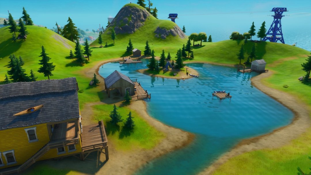 Fortnite: Haz explotar zonas de pesca en el Lago de Albercas, Lago ...