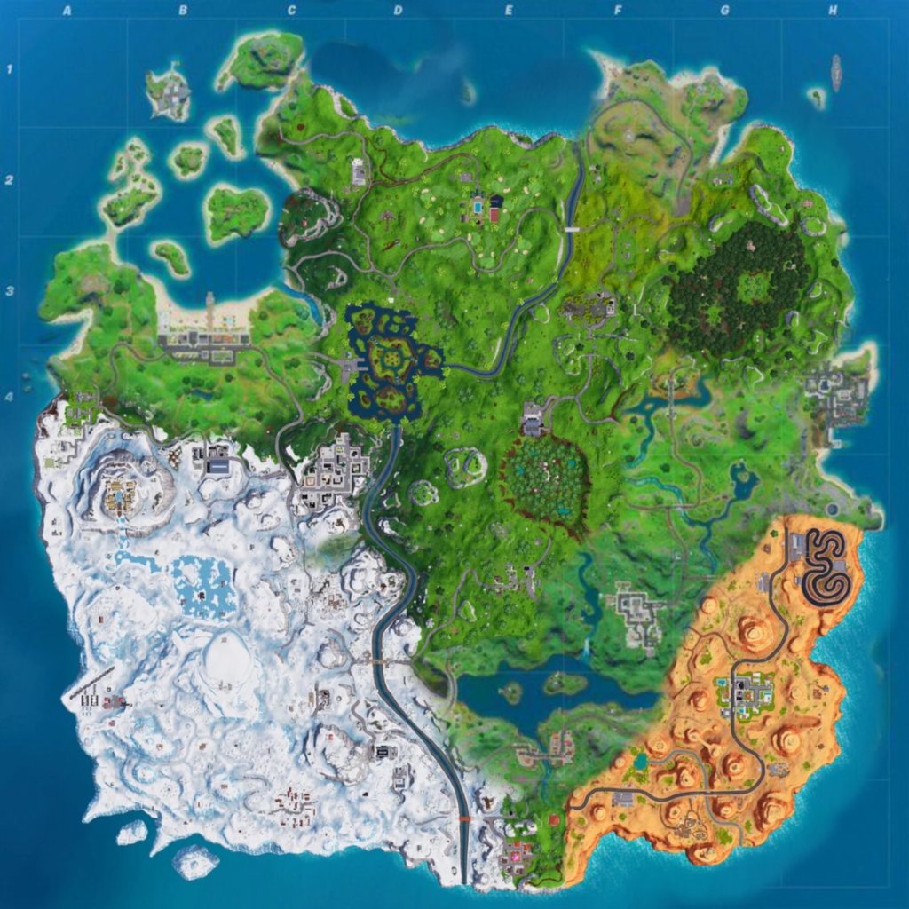 Fortnite: crean un increíble diseño del mapa que mezcla el actual con ...
