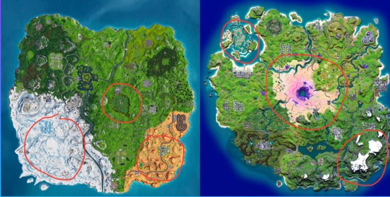 El mapa del Capítulo 2 de Fortnite y el primero son más similares de lo ...
