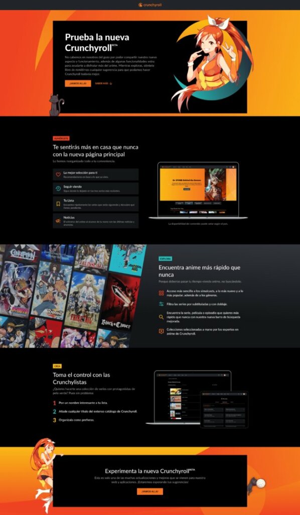 Crunchyroll renueva su imagen: la nueva web de la plataforma ya está ...