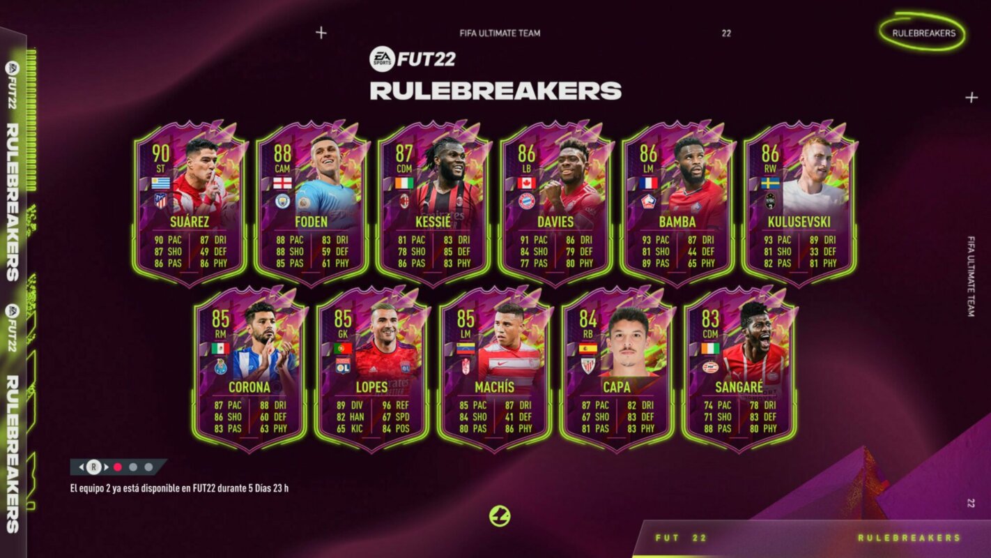 FIFA 22: ¡Oficial! Este es el segundo equipo Rulebreakers y aquí puedes ...