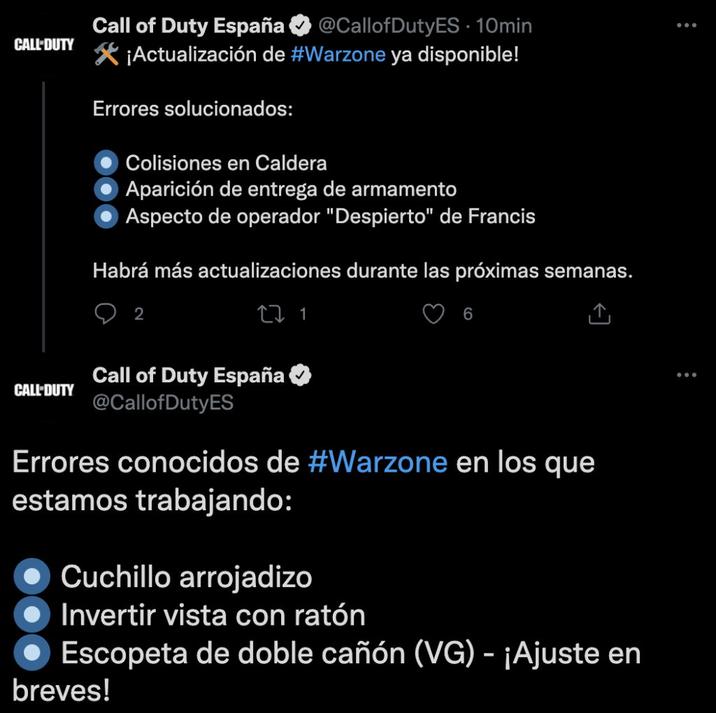 Call of Duty: Warzone recibe una nueva actualización (7 de enero 2022 ...