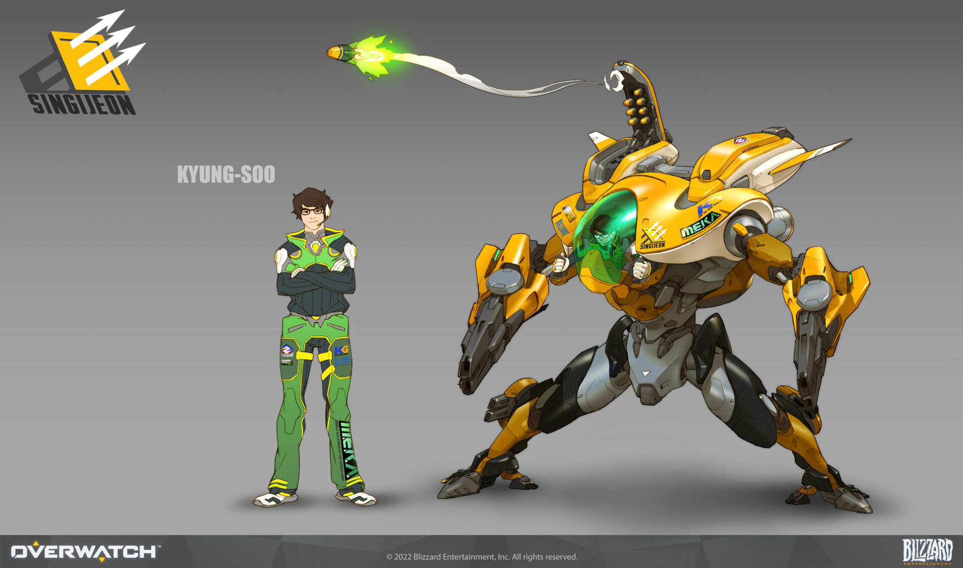 ¿Llegarán los otros pilotos MEKA a Overwatch? Se publica el arte ...