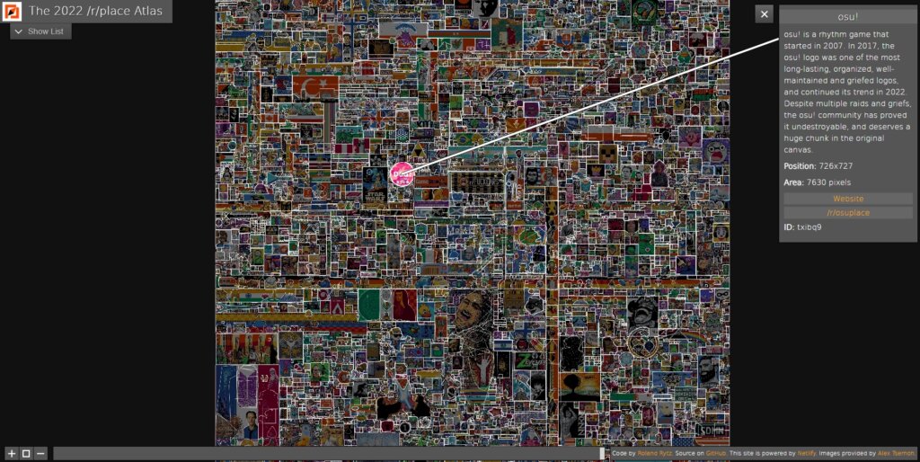 R/place, explóralo como nunca con este Atlas