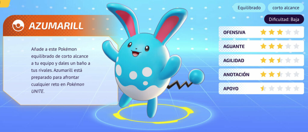 Pokémon UNITE recibe a Azumarill, su nuevo personaje controlable