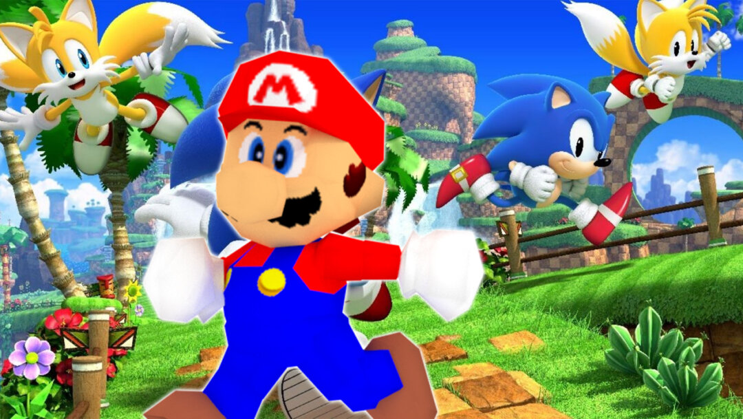 El poligonal Mario de Super Mario 64 a la velocidad del rayo en Sonic ...