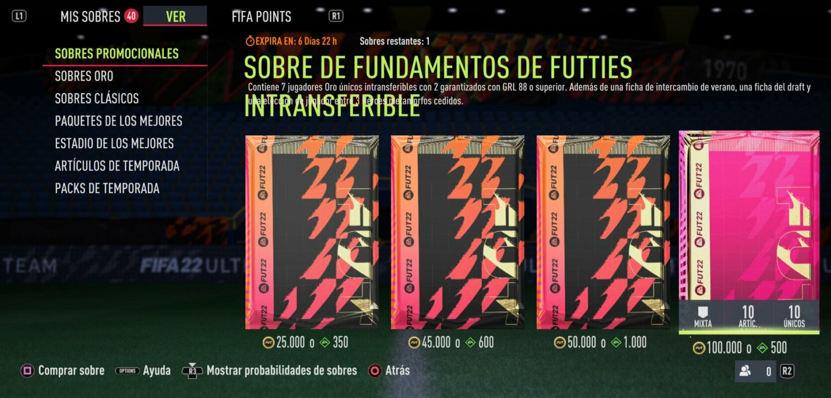 FIFA 22: aparece un nuevo token Summer Swaps en la tienda de Ultimate Team