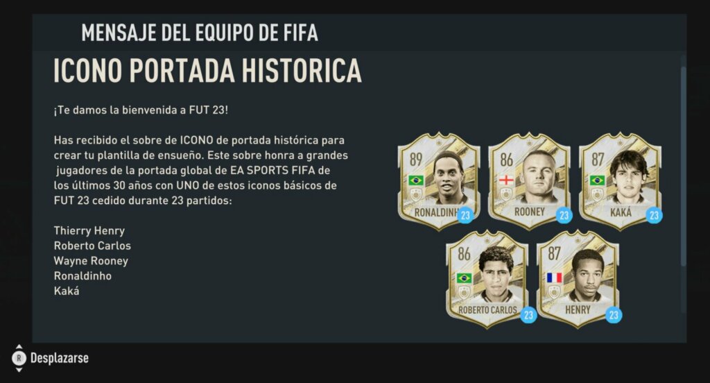 FIFA 23: consigue un Icono cedido durante 23 partidos con el sobre ...