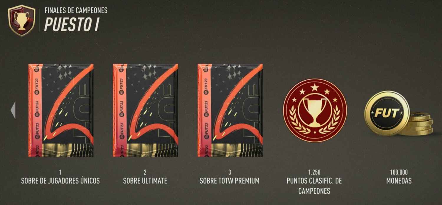 FIFA 23: estas son las recompensas de FUT Champions
