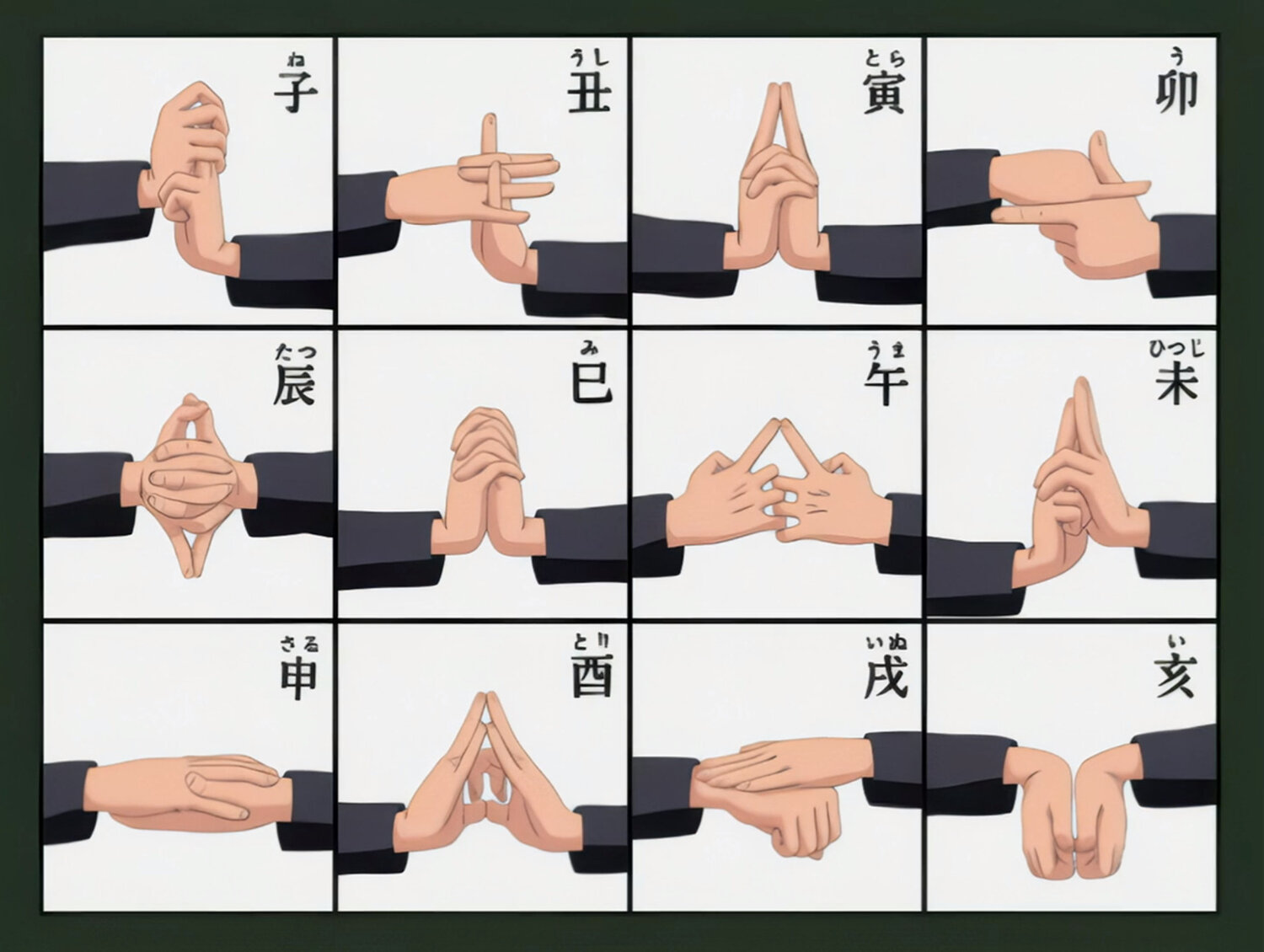 Naruto: Todos los sellos que se usan para hacer jutsus