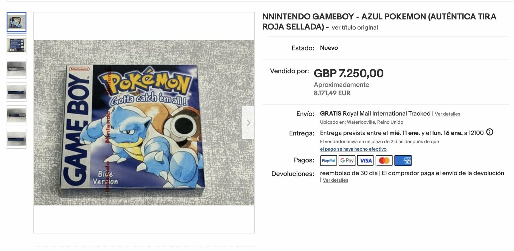 Este Pokémon Azul se ha vendido por más de 8000€ y este es el motivo ...