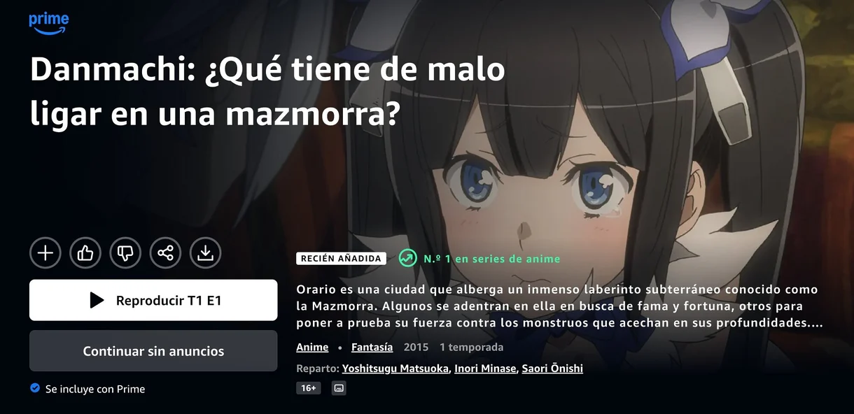 DanMachi: Dónde ver el anime entero y con doblaje en español