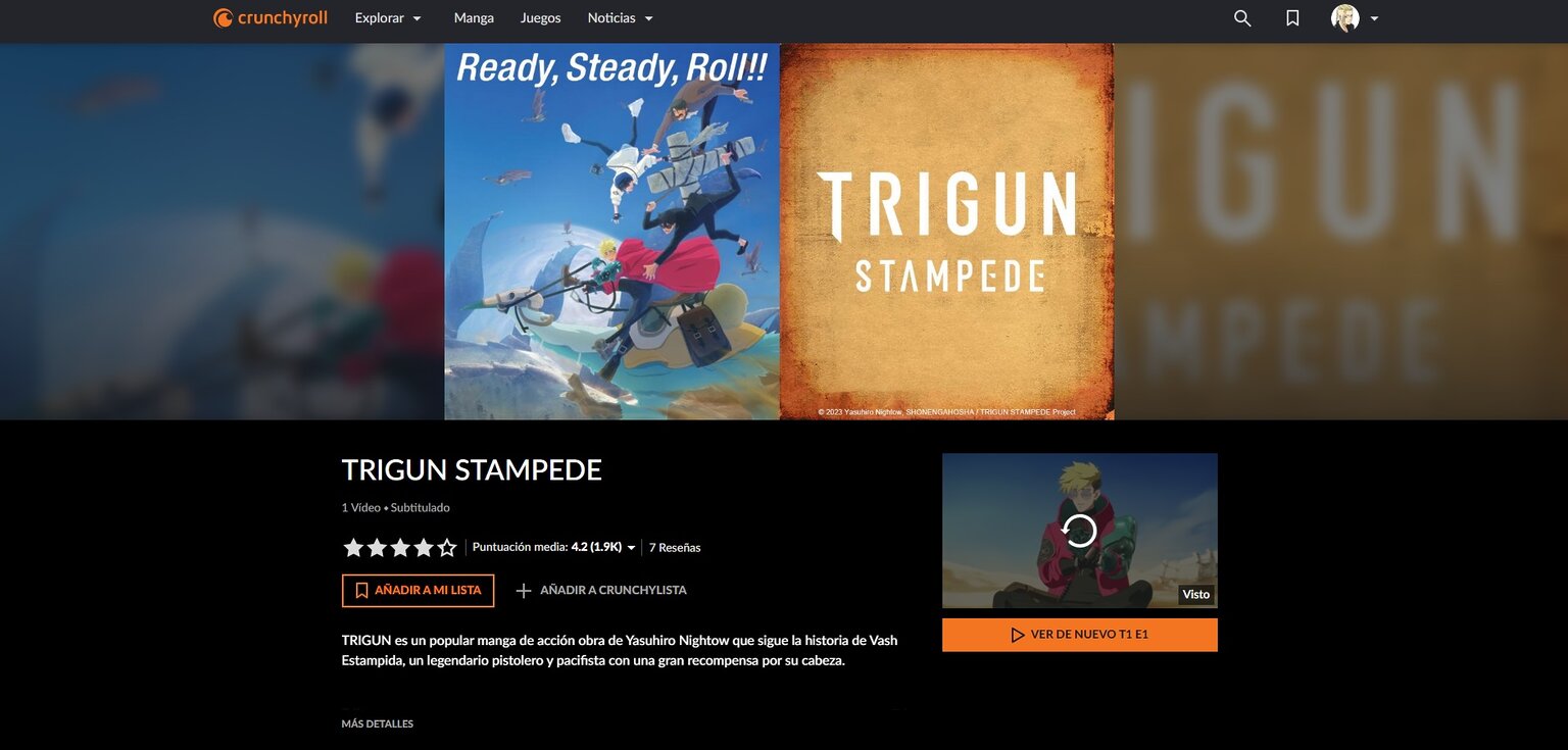 Trigun y Trigun Stampede: Dónde ver todo el anime