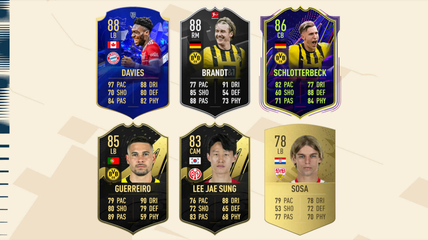 FIFA 23: estos son los candidatos al POTM de la Bundesliga
