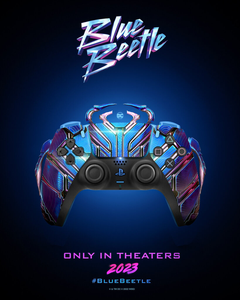 El espectacular DualSense con un diseño inspirado en Escarabajo Azul ...