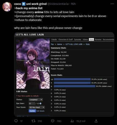 MAL (MyAnimeList) sufre uno de los mayores hackeos de su historia: 'Let ...