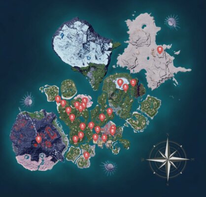 El mapa interactivo de Palworld con el que podrás encontrar todas las ...