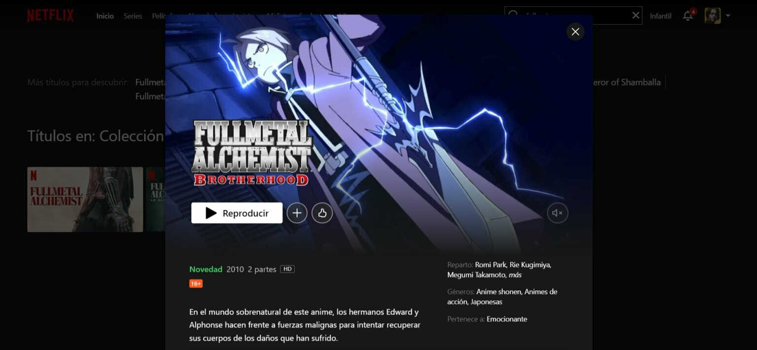 Fullmetal Alchemist: Brotherhood llega a Netflix... ¡con doblaje al ...