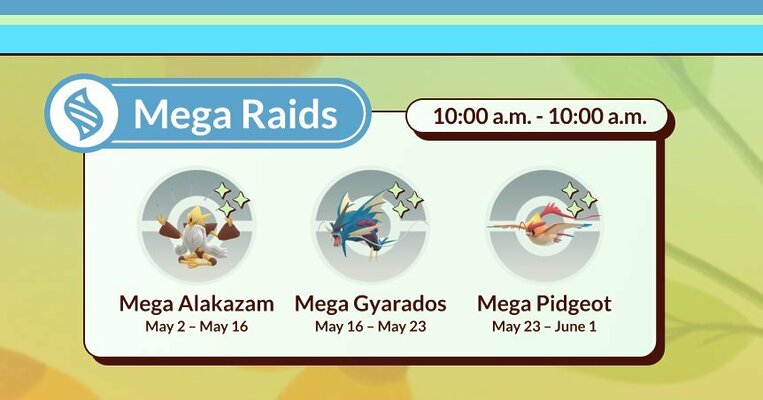 Pokémon GO: Listado de jefes de incursiones para mayo 2024