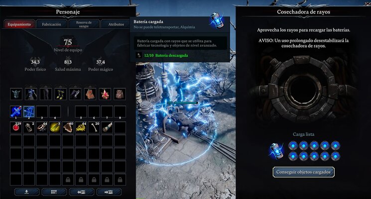 Cómo cargar baterías en V Rising
