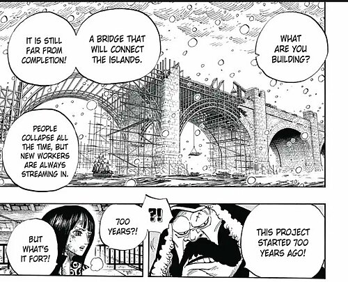 One Piece al fin confirma las teorías sobre el gigantesco puente de ...