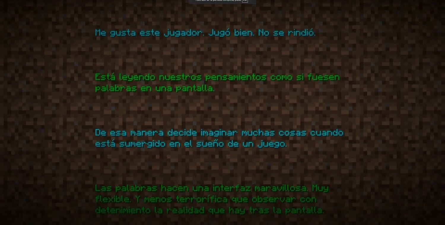 El significado tan profundo detrás del poema en los créditos de Minecraft