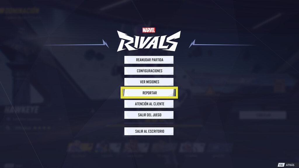 Cómo reportar a jugadores en Marvel Rivals