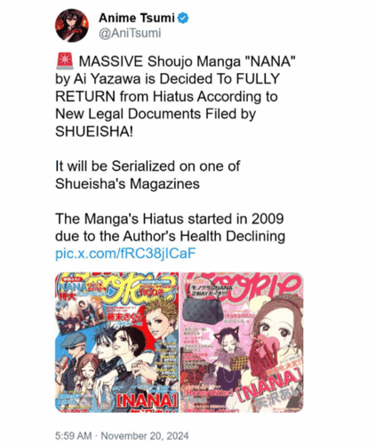 Nana, la historia de un manga sin fin: del hiatus a todos los amagos de regreso
