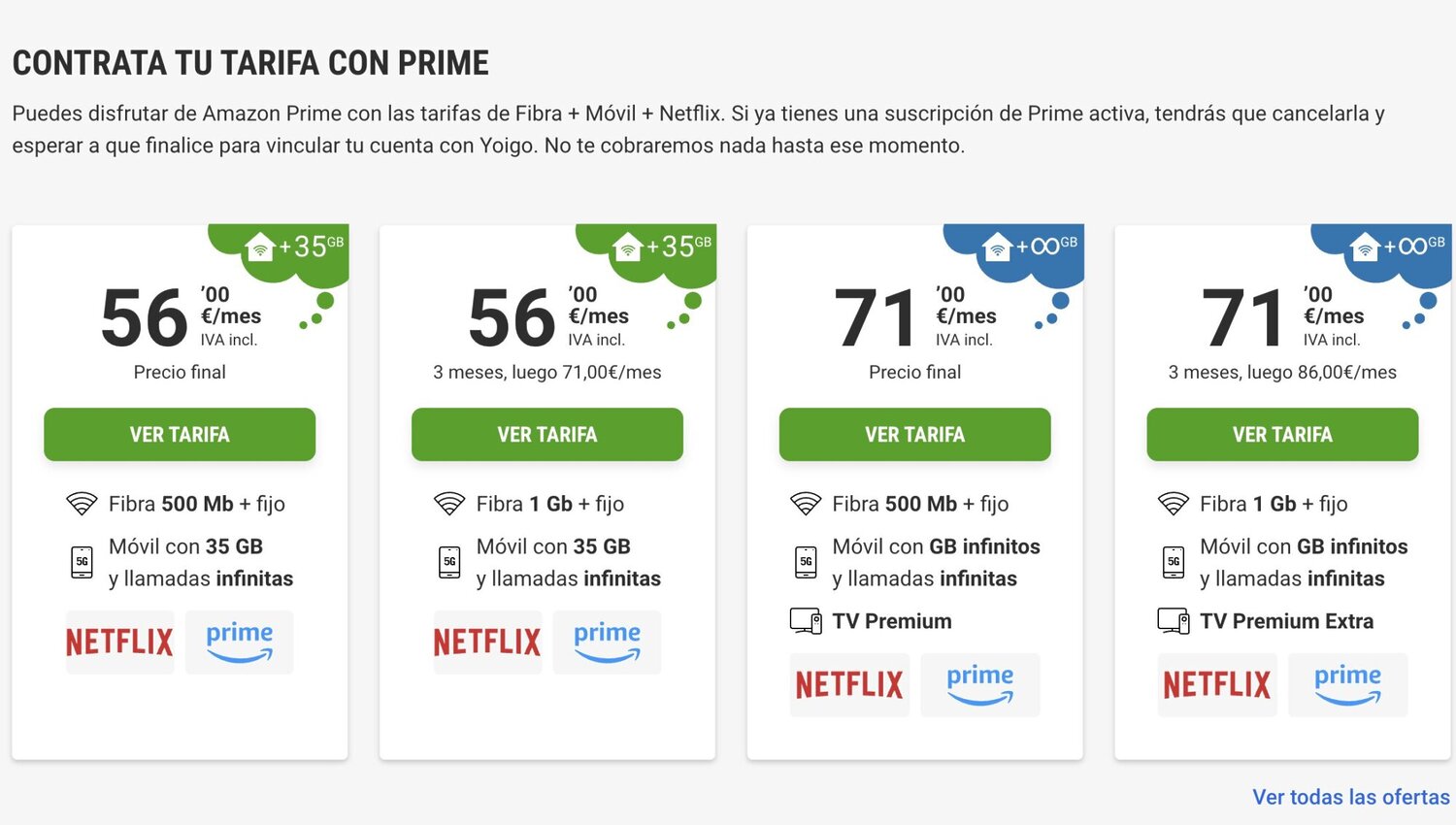 Amazon Prime Video gratis: qué operadores lo incluyen en su tarifa