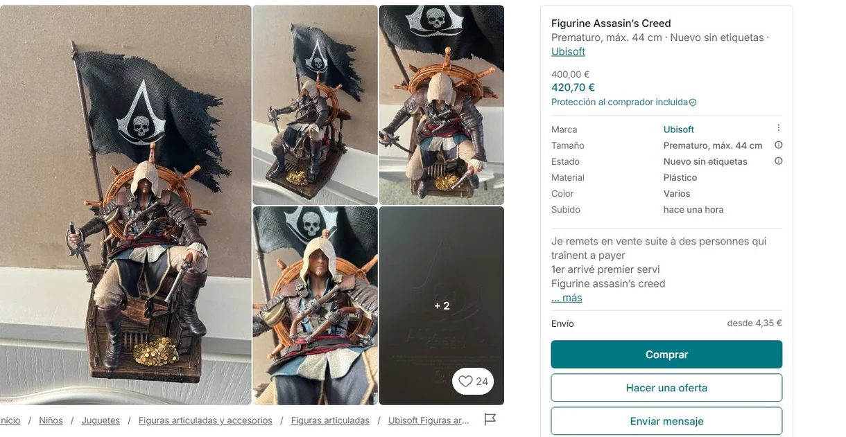 Esta impresionante figura de Assassin's Creed: Black Flag Remake se ...