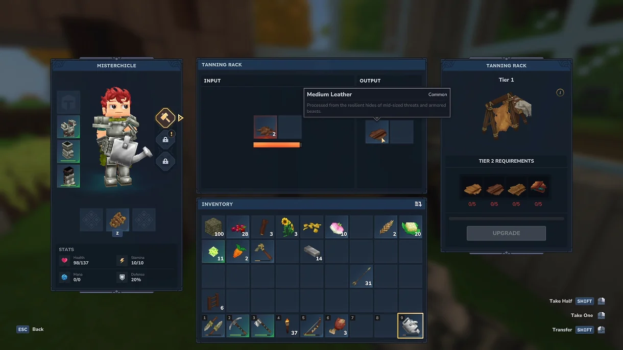 Hytale: cómo conseguir Medium Hide y craftear Medium Leather